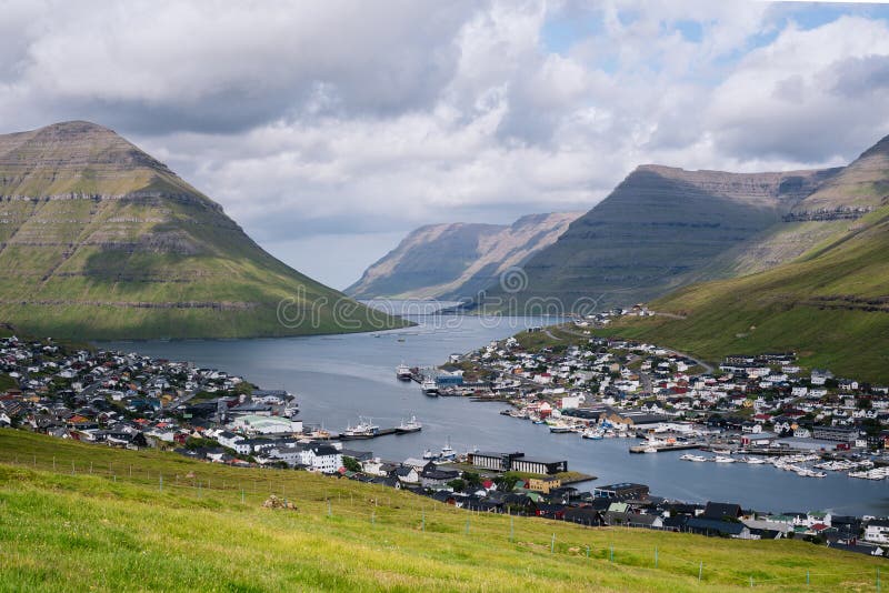 Klaksvik City View, Faroe Islands Stock Photo - Image of panorama, view ...