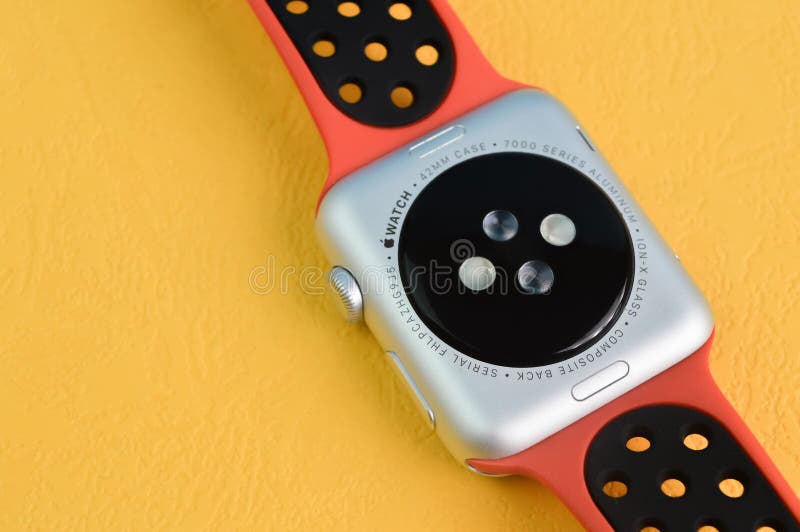 Klang, Malaysia: September 2021- Back View of Apple Watch Sport. Modern ...