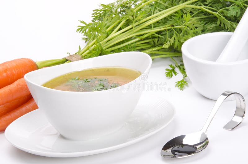 Klar buljong fotografering för bildbyråer. Bild av sunt - 23500527