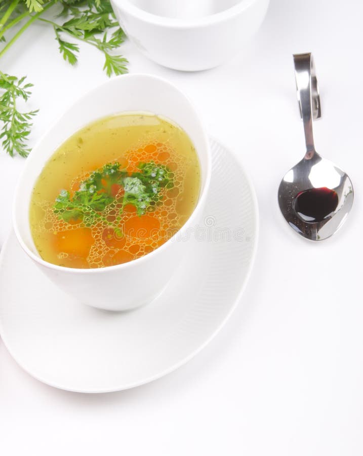 Buljong Buljong, Klar Soppa Fotografering för Bildbyråer - Bild av ...