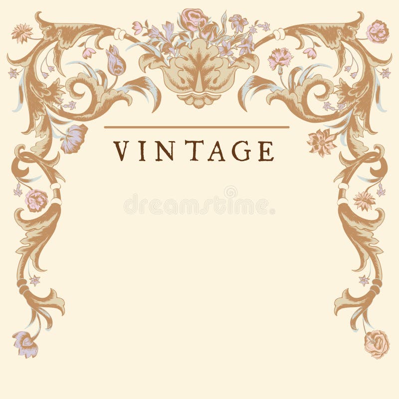 Klassiek Uitstekend Vector Barok Kader. Vector Illustratie ...