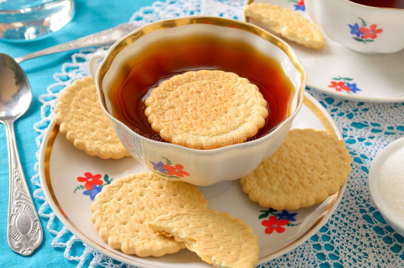 Klassieke Engelse Thee Met Koekjes Stock Afbeelding - Image of ...