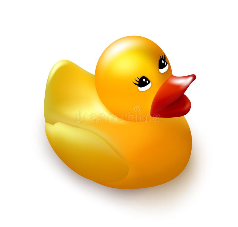 Klassieke Rubber Gele Eend Vector Vector Illustratie - Illustration of ...
