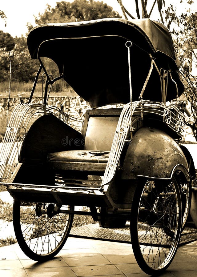 Klassieke Trishaw stock foto. Image of vervoer, uniek - 17183968