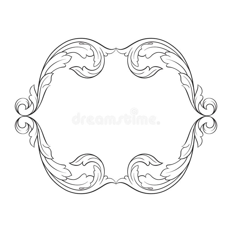 Klassisk Barock Prydnadvektor Vektor Illustrationer - Illustration av ...