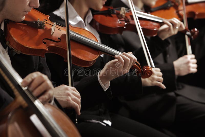 Klassisk Musik. Violinister I Konsert Arkivfoto - Bild av instrument ...
