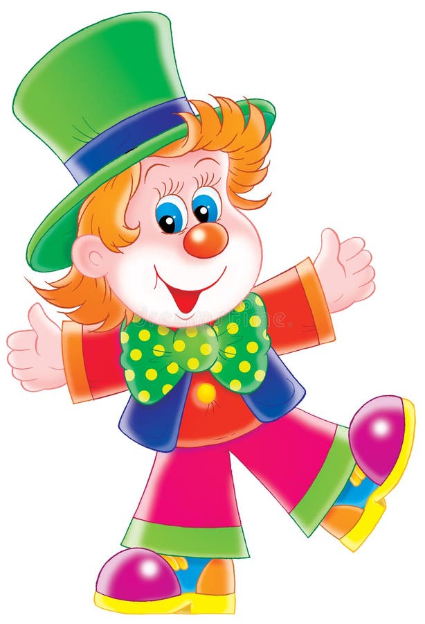 Klaun ilustracji. Ilustracja złożonej z komediant, dzieci - 2990587