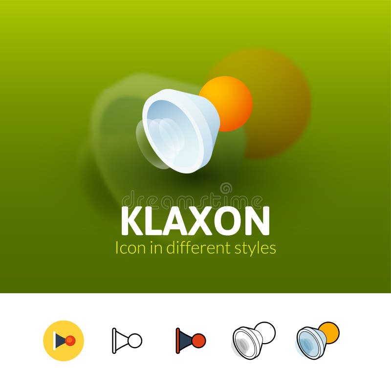 Klaxon Icon in Different Style Stock Vector - Illustration of logo ...