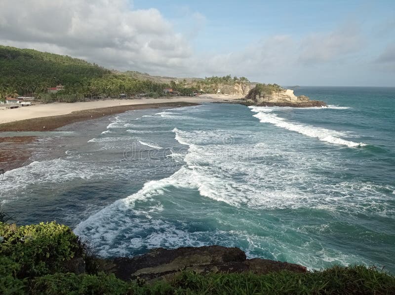 Klayar beach stock image. Image of nature, java, klayar - 229347401