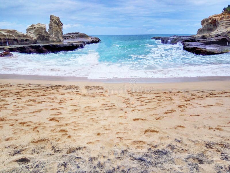 Klayar Beach View, East Java Stock Image - Image of java, view: 300715351