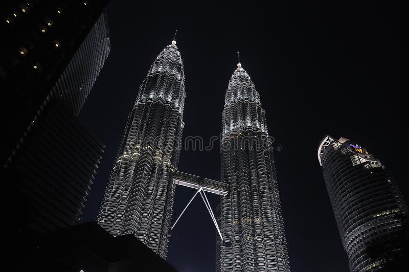 KLCC in the Night stock image. Image of high, twin, building - 3815161