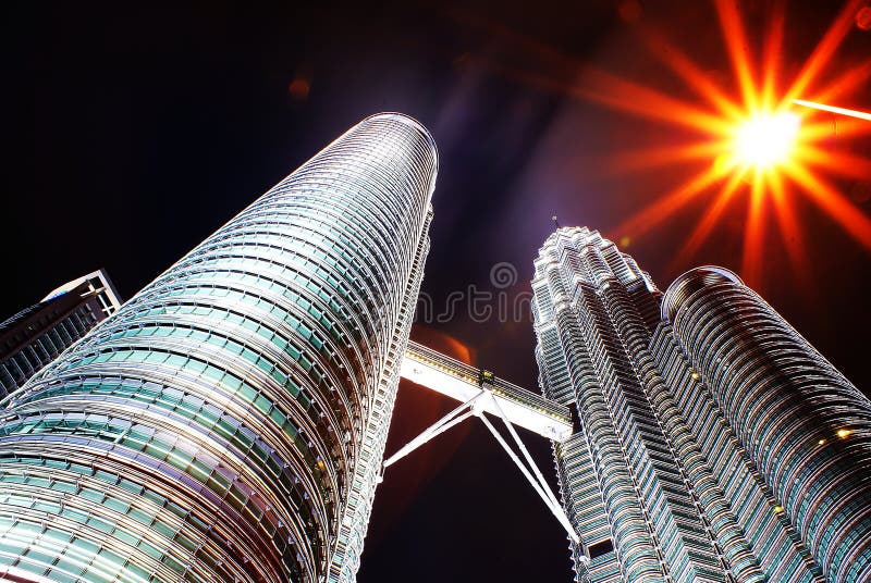 KLCC Night Scene stock photo. Image of landmark, klcc - 172308796