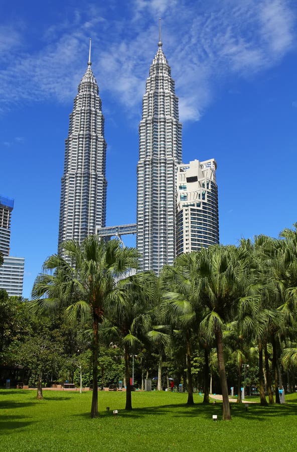 The KLCC Petronas Towers Which is a Landmark Building in Kuala Lumpur ...