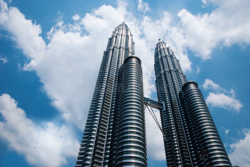 Top Section of Petronas KLCC Twin Tower, Kuala Lumpur, Malaysia ...