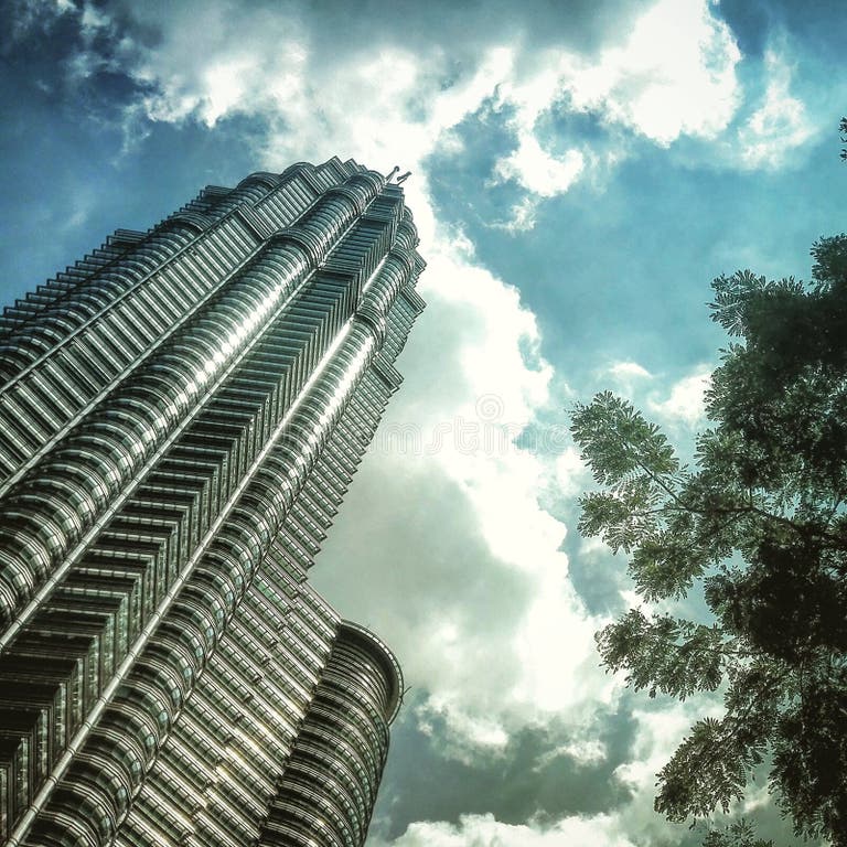 Klcc stock image. Image of mowed, concrete, klcc, trees - 55106621