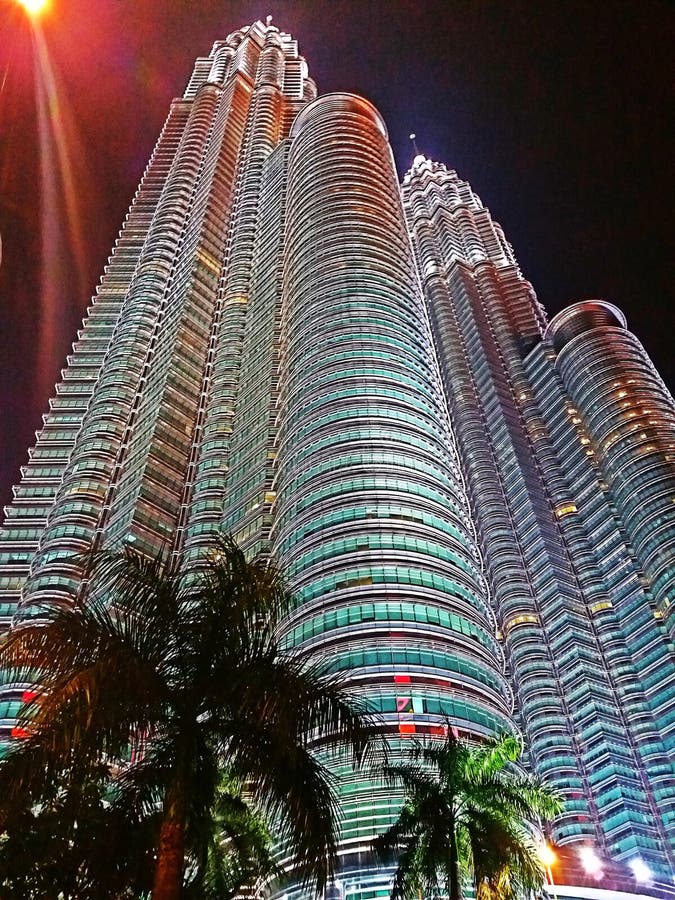 KLCC view at night stock photo. Image of view, klcc - 346259334