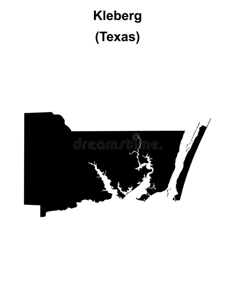 Kleberg outline map stock vector. Illustration of vector - 361792521