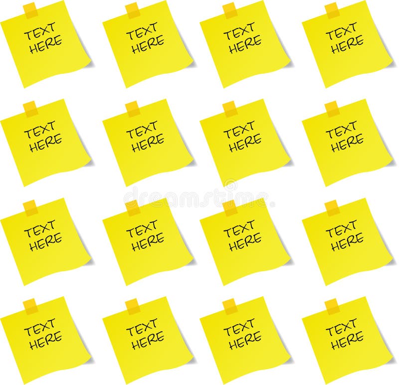 Klebrige Anmerkung vektor abbildung. Illustration von namen - 21974441