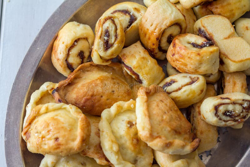 Klecha Iraqi Date Cookies from Above Stock Image - Image of dessert ...