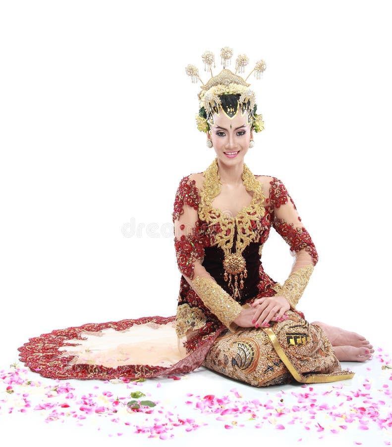 Kleding Van Het Vrouwen De Traditionele Huwelijk Van Java Stock Foto ...