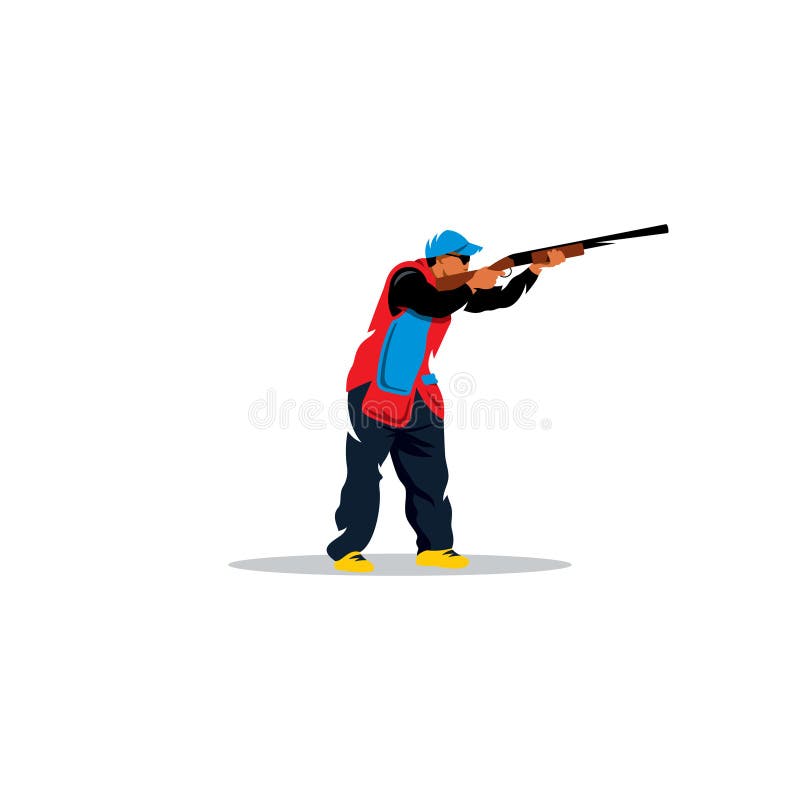 Klei Het Schieten Vector Illustratie Vector Illustratie - Illustration ...