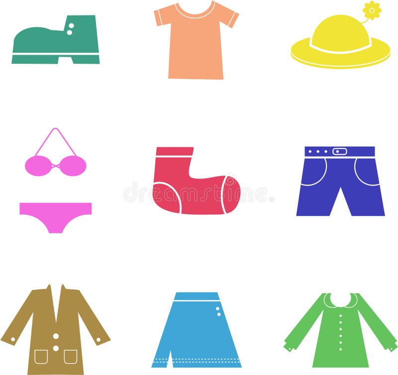 Kleidungsformen stock abbildung. Illustration von bluse - 5502709