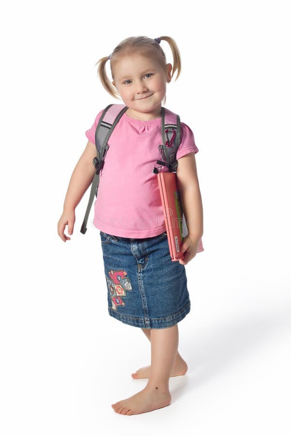 Klein kind met een boek stock foto. Image of klaslokaal - 17985564