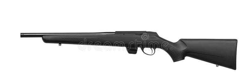 Kleinbladig Geweer, 22 Lr Geïsoleerd Op Witte Achtergrond Stock ...