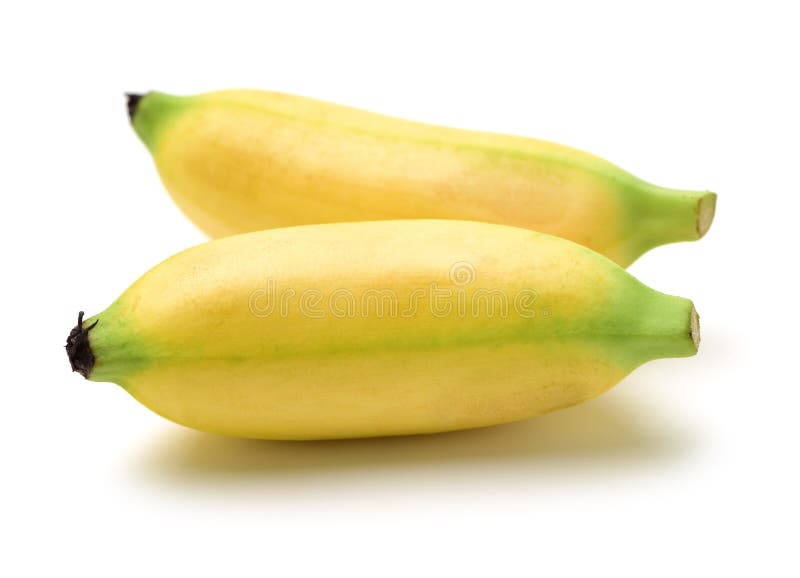 Kleine Banane lokalisiert stockfoto. Bild von meilen - 33216866