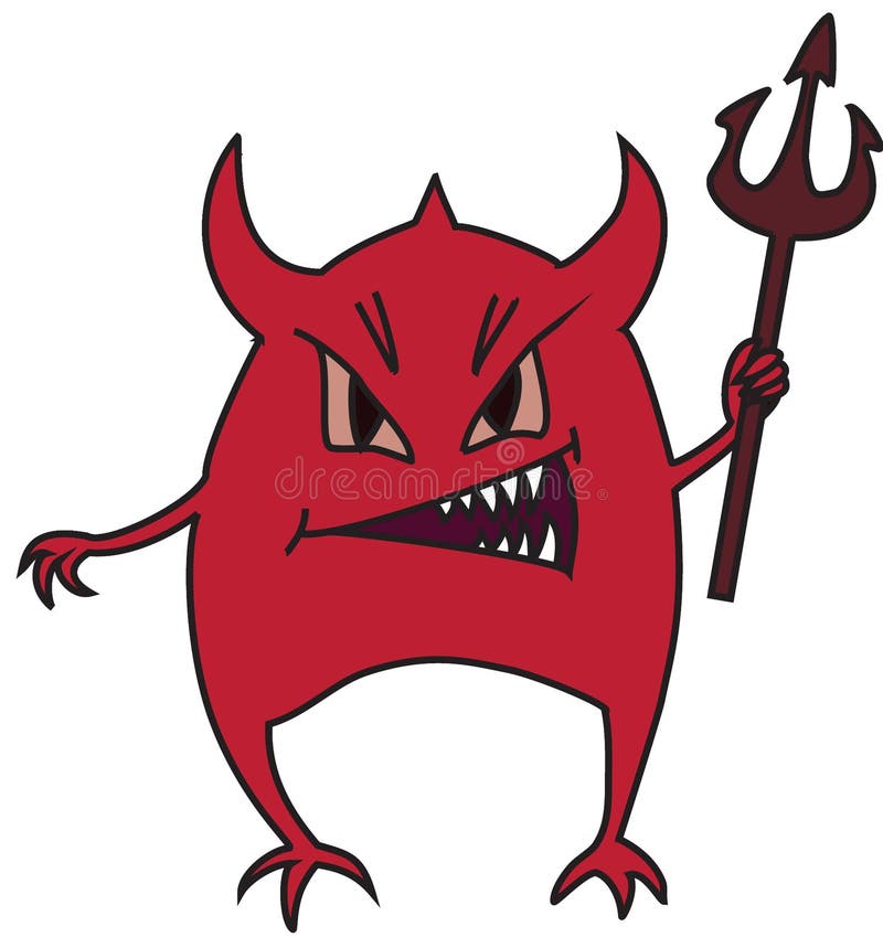 Kleine duivel vector illustratie. Illustration of hoornen - 9206208