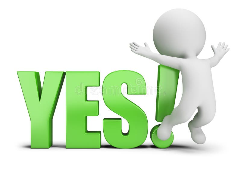 Kleine Leute 3d - oh ja stock abbildung. Illustration von opportunist ...