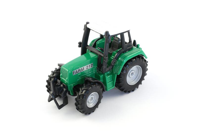 Een Kleine Tractor Met Een Houten Aanhangwagen Vervoerden Vierkante ...