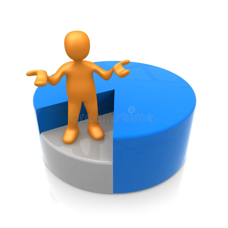 Kleiner Anteil stock abbildung. Illustration von verdienen - 4931840