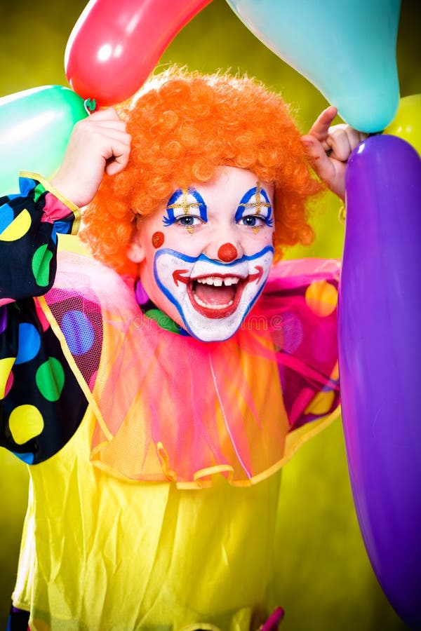 Kleiner Clown stockfoto. Bild von glücklich, grinsen - 13887306