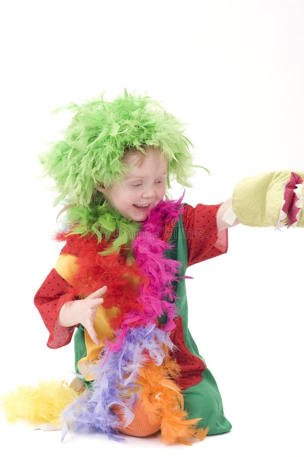 Kleiner Clown III stockfoto. Bild von kind, glücklich - 4286274