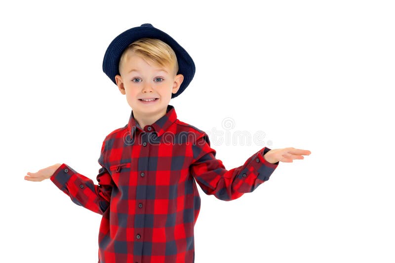 Kleiner Junge in einem Hut stockfoto. Bild von kind - 160993690