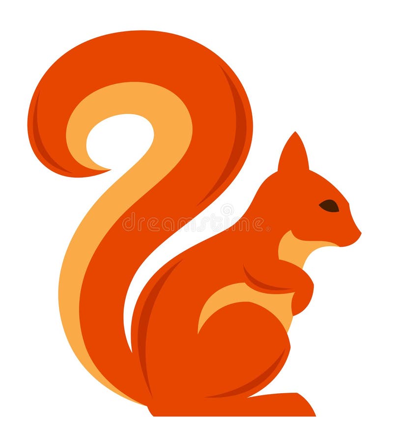 Kleines Eichh?rnchen vektor abbildung. Illustration von symbol - 156909565