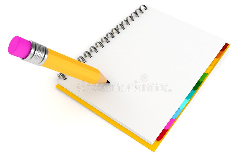 Klemmbrett 3d Mit Leerseiten Stock Abbildung - Illustration von liste ...