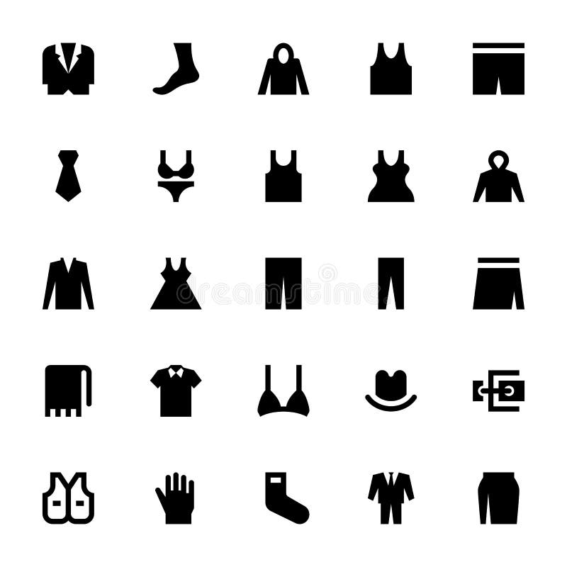 Kleren Vectorpictogrammen 2 Stock Illustratie - Illustration of polo ...