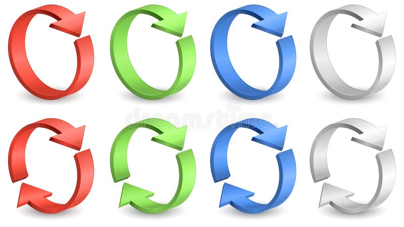 Blauwe pijlcirkels stock illustratie. Illustratie bestaande uit wijzer ...