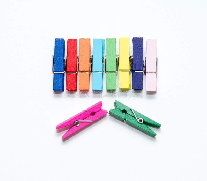 Kleuren houten klem stock foto. Image of gelukkig, humeur - 53421198