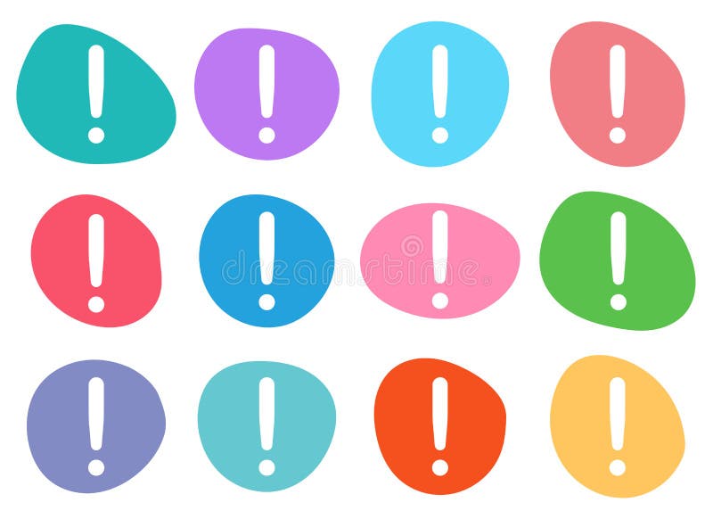 Kleurenblok Met Het Symbool Van Het Uitroepteken Vastgestelde ...