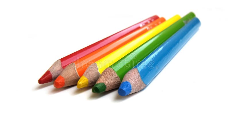 Kleurende potloden stock foto. Image of tekening, kleuren - 35482706