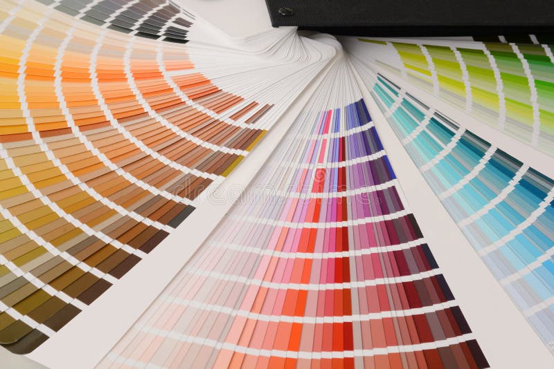 Kleurenpalet Met Diverse Steekproeven Stock Afbeelding - Image of ...