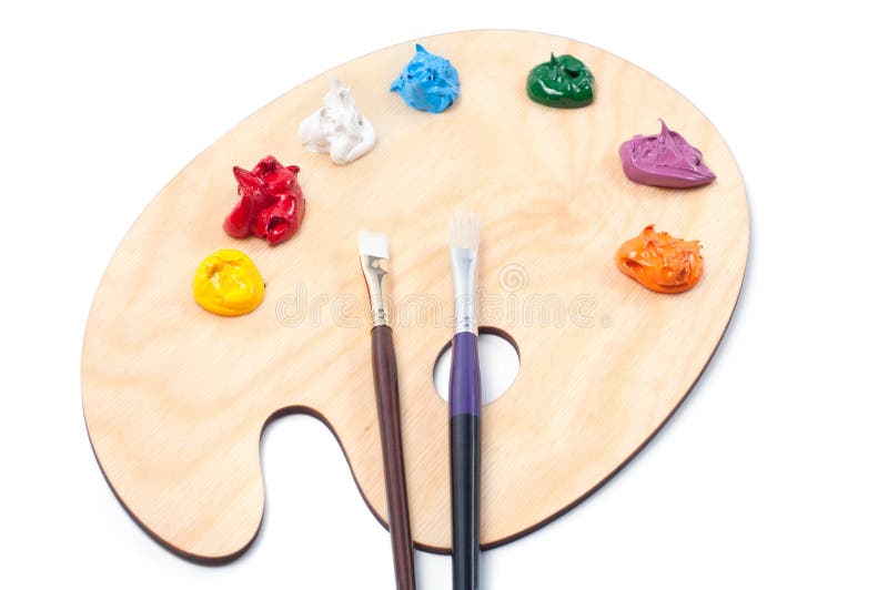 Gekleurde Verven En Potloden Stock Afbeelding - Image of gekleurd ...