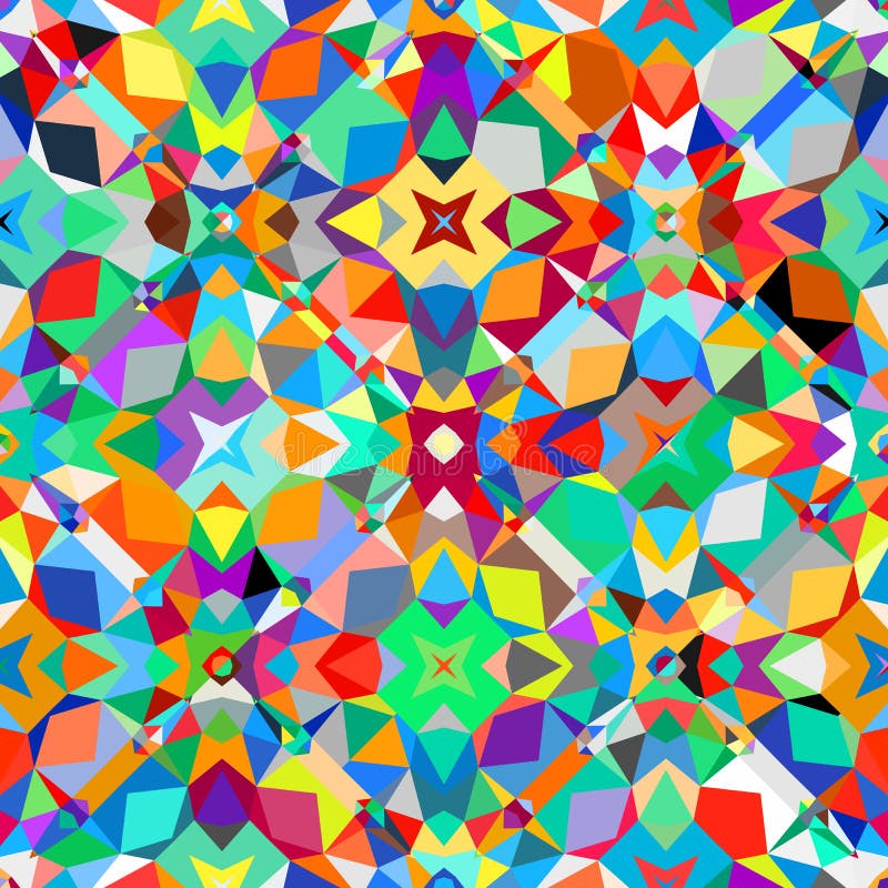 Kleurrijk Geometrisch Patroon Vector Illustratie - Illustration of ...