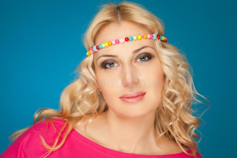 Kleurrijk Portret Van Volwassene Stock Foto - Image of persoon, sluit ...