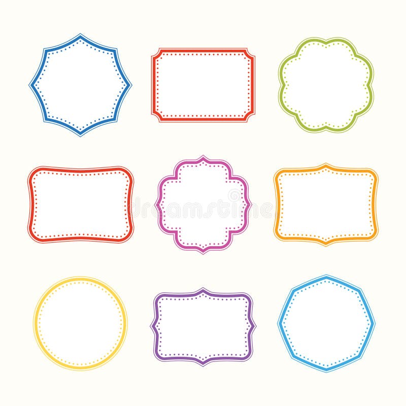 Kleurrijke Kaders. Vectorillustratie. Vector Illustratie - Illustration ...