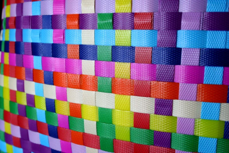 Kleurrijke Mand Geweven Textuur Stock Afbeelding - Image of ambacht ...