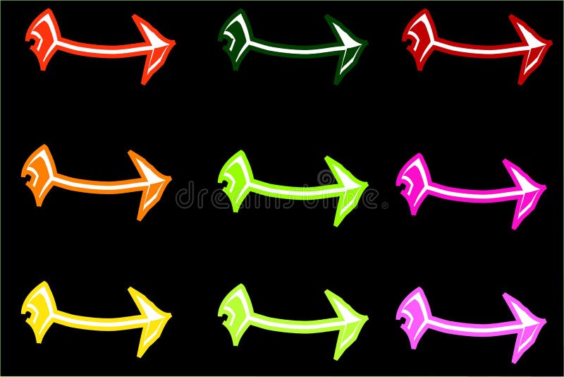 Kleurrijke Pijl stock illustratie. Illustration of kleurrijk - 62942629